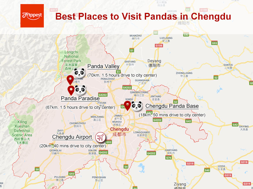 Panda Chengdu China Map Kung Fu Panda Tours, Panda Tour Packages,