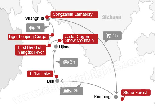 8 Days Kunming, Dali, Lijiang, and Shangri-La Tour